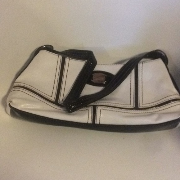 villager | Bags | Villager Black And White Pleather Shoulder Bag | Poshmark